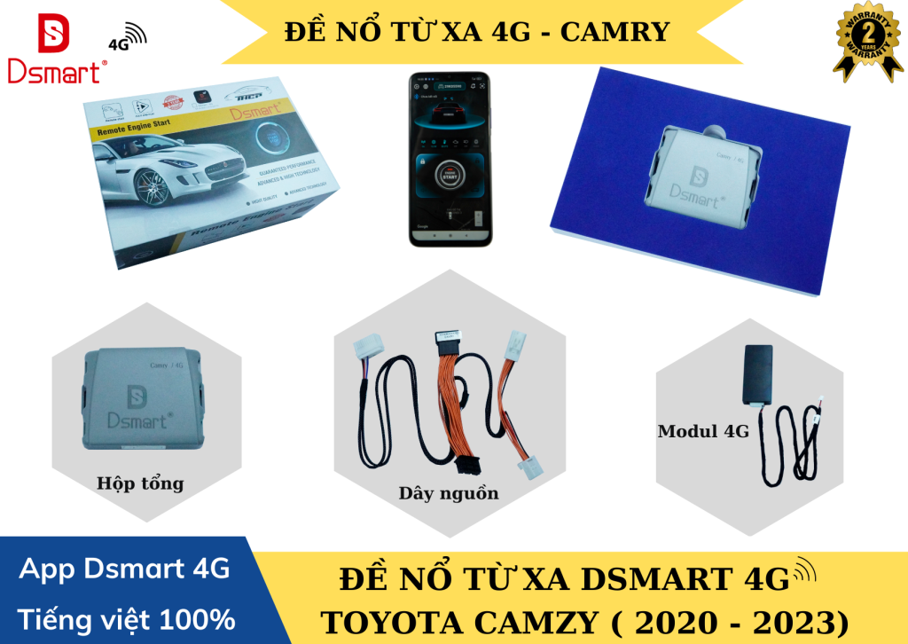 ĐỀ NỔ TỪ XA DSMART 4G - TOYOTA CAMRY ( 2020 - 2023) - THP